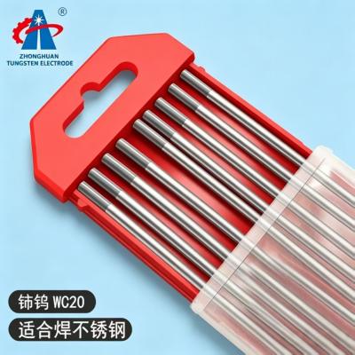 China Ceriated Tungsten Electrode WC20 Gray Head Non-Radioactive DC Low Amperage Welding Rod for sale
