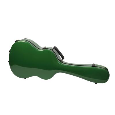 China Green Classical Hard Shell Guitar Case 39 Inch Fiberglass Anti Pressure for sale