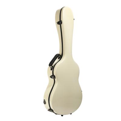 39 Inch Fiberglass Classic Guitar Case  Ivory