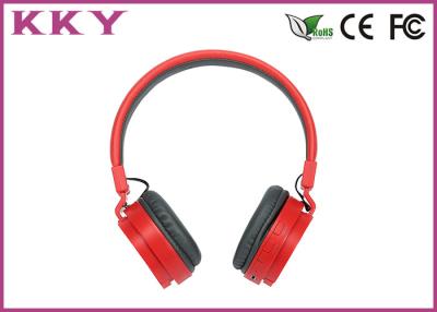 China ABS / PC Material Noise Cancelling Bluetooth Headset Red Color Supports AVRCP for sale