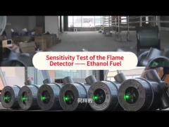 How fast is the F401 detector in detecting the flame of ethanol combustion?