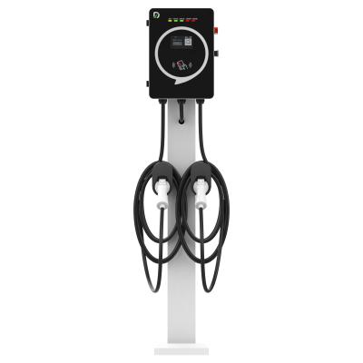 China Residential Black Dual Head EV Charger With WiFi Bluetooth Slow Charging 7-9 Hours for sale