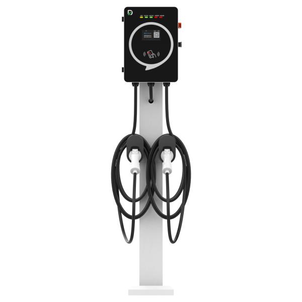 Quality Residential Black Dual Head EV Charger With WiFi Bluetooth Slow Charging 7-9 for sale