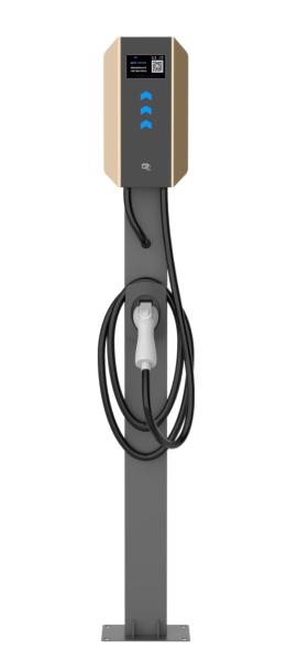 Indoor Use ABS EV Charger Small Power 7kW 22kW Custom Color IP65 White Black Yellow Charging Pile 