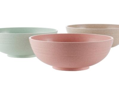 China daily use health wheat straw dinnerware corrugated bowel eco-friendly meal bowel for sale