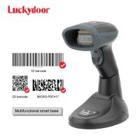 China 2D QR Bluetooth Barcode Scanner With USB Charging Cradle Data Receiver for sale