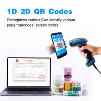 China Handheld Portable Wired Wireless 1D Bar Code Reader 2D QR Barcode Scanner For POS System for sale
