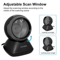 China Table Top Omnidirectional Barcode Scanner USB Wired 1D 2D Hands Free QR Code Scanner for sale