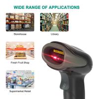 China USB 1500 point CCD Bar Code Reader Handheld 1D Wired Barcode Scanner CE FCC Rohs for sale