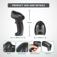 China USB 1500 point CCD Bar Code Reader Handheld 1D Wired Barcode Scanner CE FCC Rohs for sale