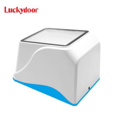 China 2D Large Scan Window Desktop Payment Box Hands Free Barcode Scanner With Voice Speaker for sale