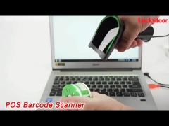 Wired POS Barcode Scanner 30fps RS232 Handheld Impact Resistant For Warehouse