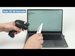 Escáner de códigos de barras LED Bluetooth de 617nm Escáner de códigos de barras inalámbrico soportado Código QR 1D 2D