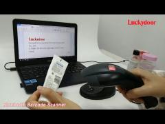 Wireless Bluetooth Barcode Scanner 1400mAh Image COMS Manual / Contnuous