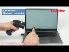 Wireless Bluetooth Barcode Scanner 617nm LED 1D 2D QR Code Battery Type
