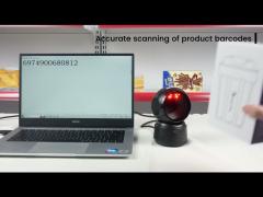 Omnidirectional 1D 2D QR Barcode Scanner USB Wired CMOS Image For Retail Bookstore