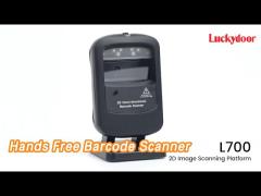 Desktop Hands Free Barcode Scanner RS232 CMOS 4Mil Omnidirectional For Supermarket
