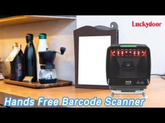 2D Hands Free Barcode Scanner RS232 Wide Angle Automatic Induction Desktop