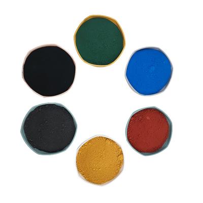 Cina Fornitore di pigmento in polvere di ossido di ferro rosso/nero/verde/giallo/azzurro con numero CAS 1309-37-1 in vendita