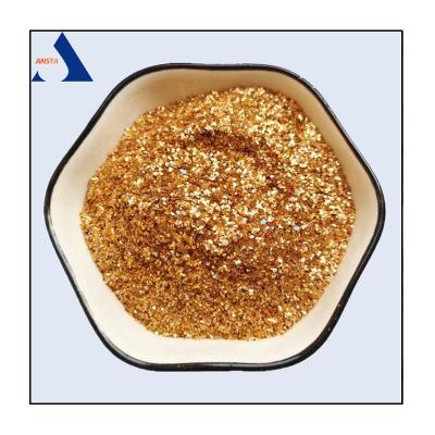 Cina 35 anni Mica Fabbrica di fornitura calcinato fiocchi di oro Mica in vendita