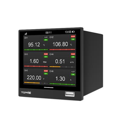 China Intelligent 4G WiFi Paperless Recorder Temperature Pressure Current Voltage Data Logger for sale