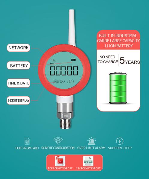 Quality Low Power Wireless Pressure Sensor For Water Supply Pipe Network for sale