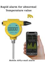 China M20 *1.5 Thread Wireless Digital Temperature Sensor 0.5 ℃ Accuracy Selection Outdoor Harsh Environment Wireless Temperature Indicator Meter for sale