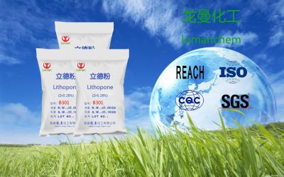 China White Powder Pigment Lithopone B301 28% for Coating &Paint &Loman Brand for sale