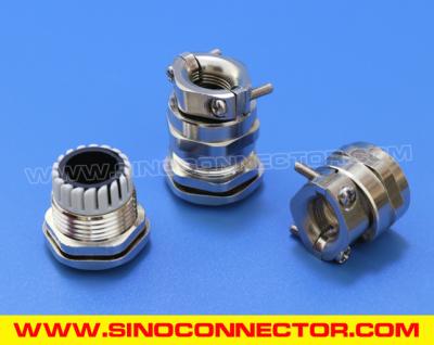 China Metalen PG kabelwartel en messing Metrische kabelwartelconnector met trekontlasting (trekweerstandsklem) Te koop