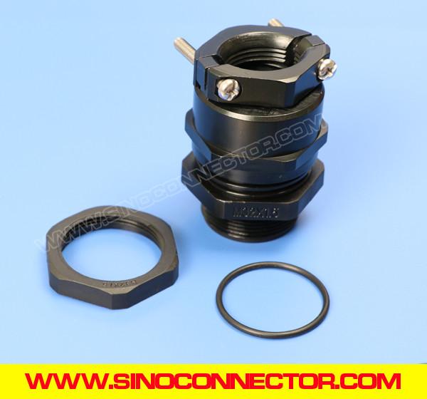 Plastic (Nylon) Cable Gland with Strain Relief Clamp / Polyamide Cable Gland with Pull Relief Clamp
