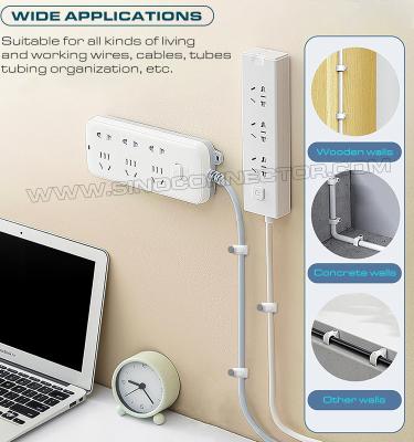 China Ø2.5mm~25mm Plastic Cable Clips c/w Single Nail en Ø30mm~50mm Round Cable Clips c/w Double Nails voor Kabelbeheer Te koop
