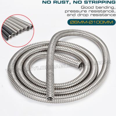 Cina Tubi ondulati flessibili in metallo Ø6mm~Ø100mm, 316 & 304 Tubi ondulati in acciaio inossidabile Tensione assiale 36 kgf~600 kgf per la protezione del filo in vendita