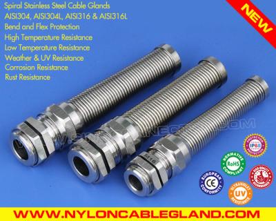 Cina Pressacavi metrici ermetici IP68 M12~M50 in acciaio inossidabile tipo 304/316/316L con protezione antipiega in vendita