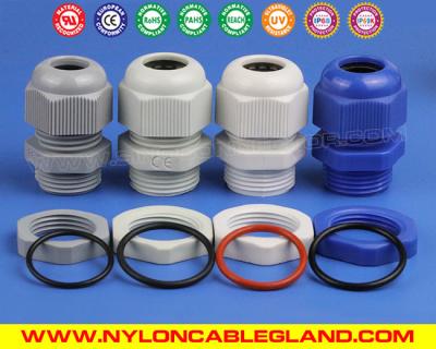 China Kunststoffmetrische Kabeldrüse, IP68 wasserdichtes Kabelsiegel-Gelenkverbinder M20 (6-12 mm) mit O-Ring für die Verbindungskiste zu verkaufen