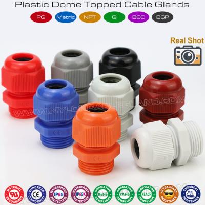 China IP68 Synthetic Plastic Metric Cable Glands, IP69K Watertight Polyamide Nylon Cord Grips Glands with Seals & O-rings for sale