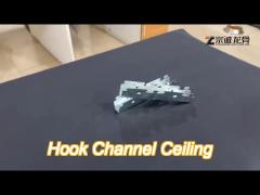 metallic color galvanized suspended ceiling grid cassette keel / hook channel