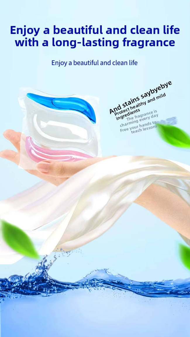 Laundry pods in use demonstration