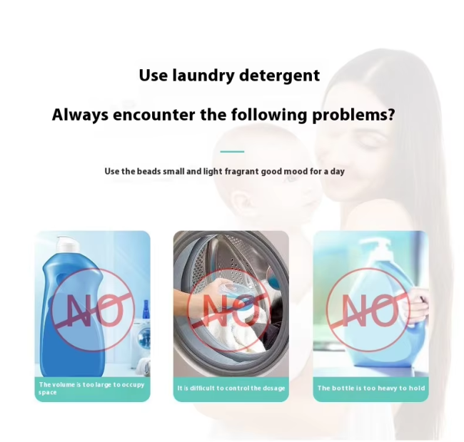 Nuomi laundry pods product display showing colorful detergent capsules