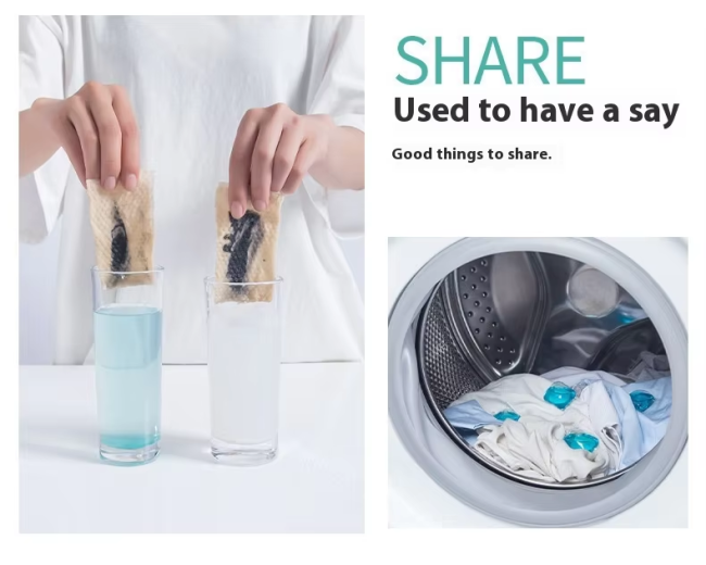 Packaging display of Nuomi concentrated laundry detergent pods