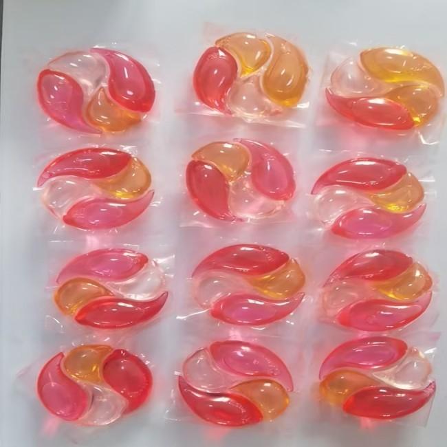 Close-up view of sustainable laundry pods