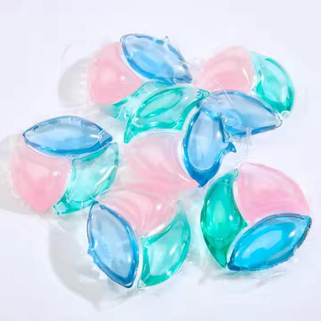 Close-up view of lavender-scented laundry pods