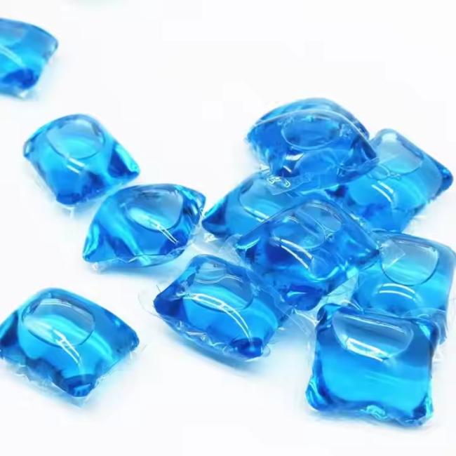 Close-up view of eco-friendly laundry pods