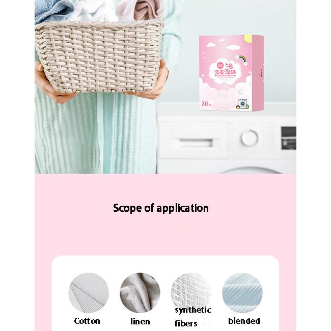 Close-up of laundry detergent sheets