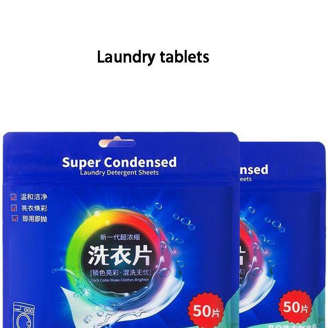 Package of laundry sheets showing quantity