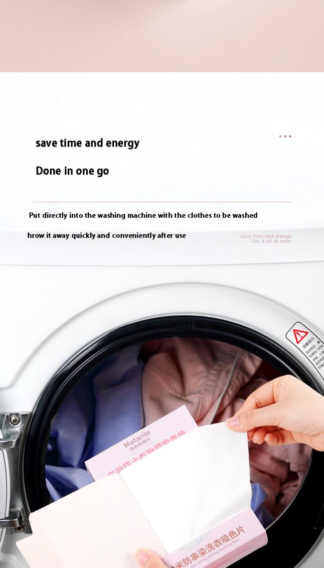 Close-up of color-safe laundry sheets showing texture