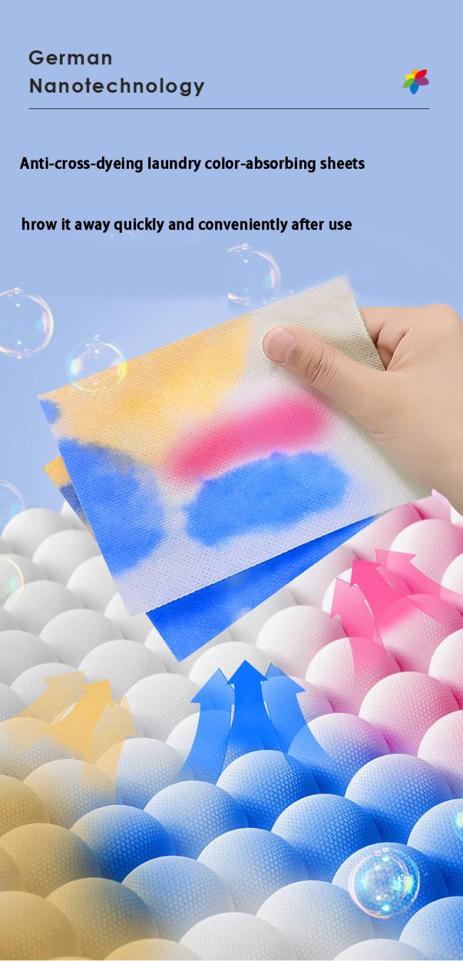 Anti staining laundry detergent sheets packaging