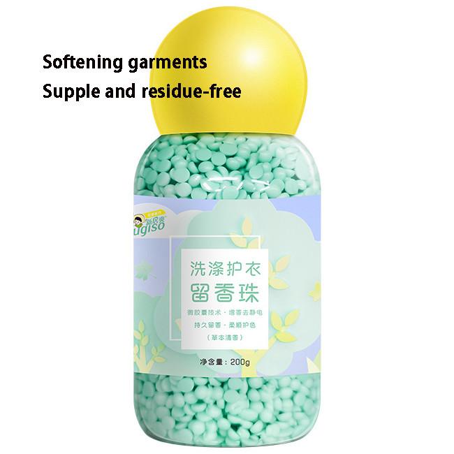 Close-up view of scent booster beads