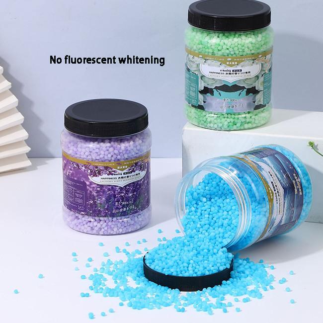 Fragrance beads in use with laundry