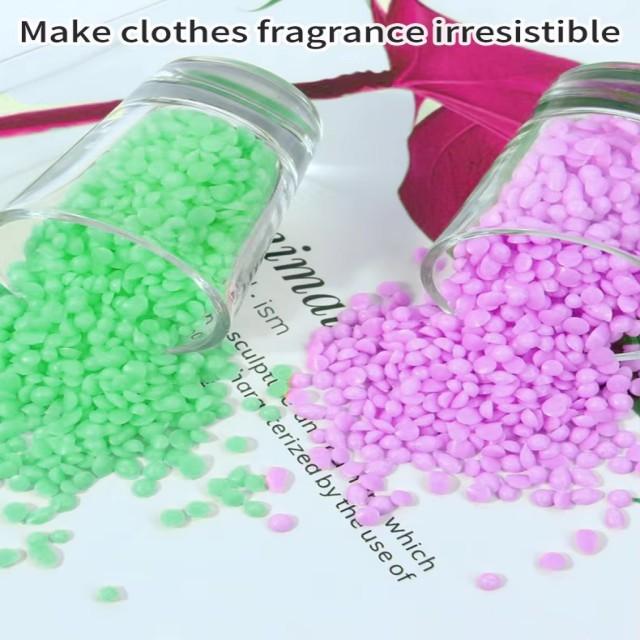 Close-up view of laundry booster beads