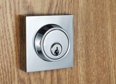 China Entry Locking Door Handles Silver Zinc Alloy Plate American Standard Lock Body for sale